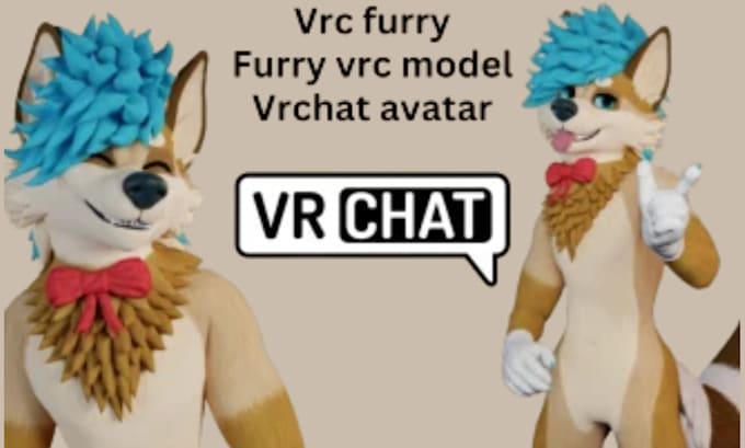 Rig and texture your vrc avatar vr, vrchat model nsfw furry model by ...