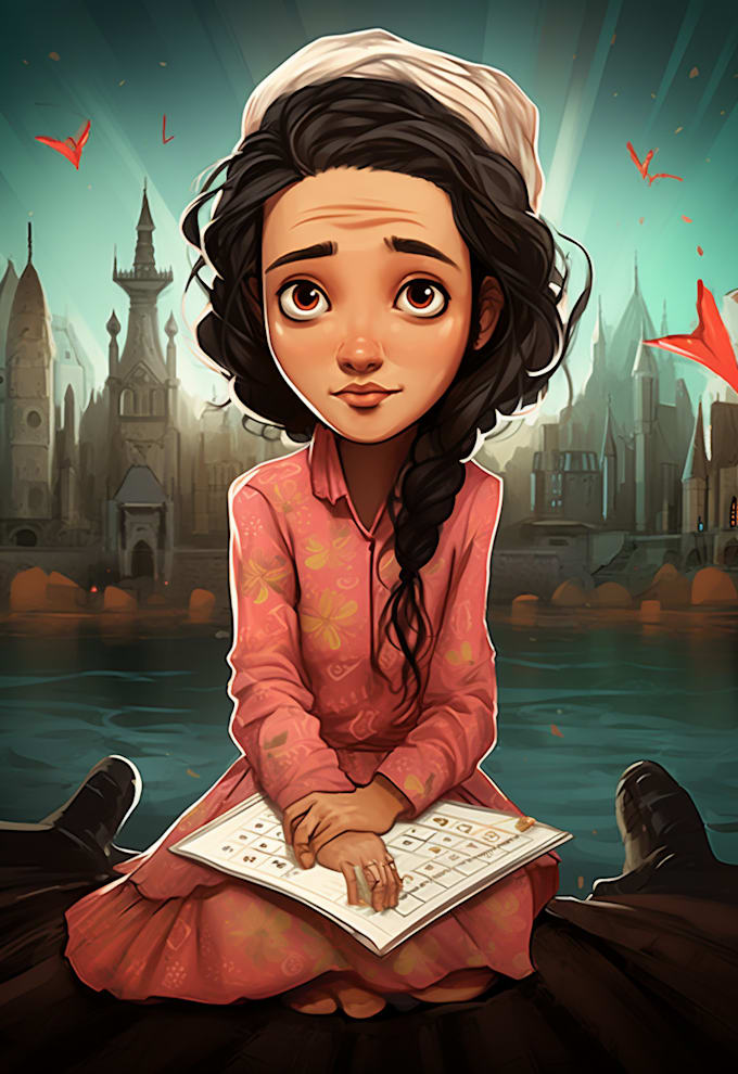 Draw any cartoon character, vector portrait by Galadimun | Fiverr