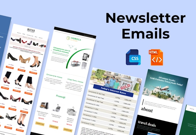 Create html email template, newsletter template by Daiana_t | Fiverr