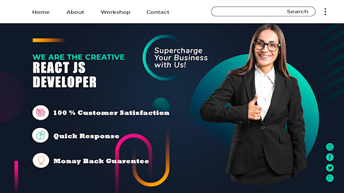 Build Responsive And Interactive React Js Web Applications By M Fraz Designer Fiverr