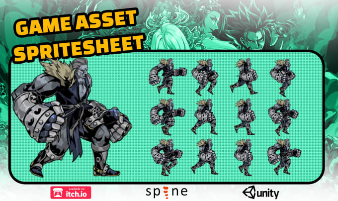 Draw Game Asset 2d Character Sprite Sheet For Game Art By