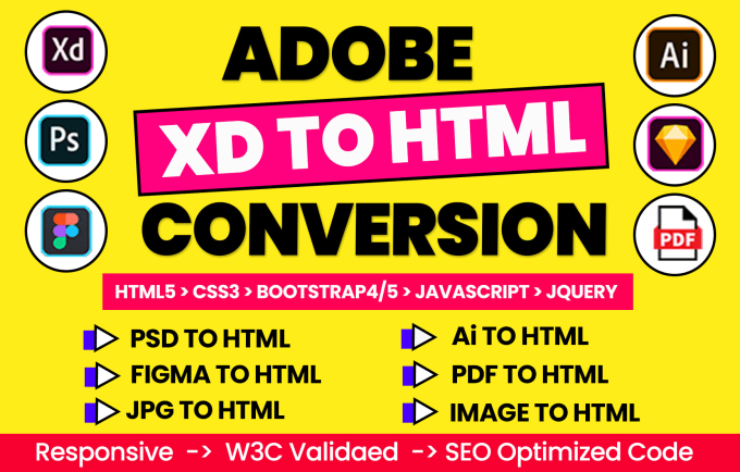 Convert Adobe Xd To Html To Html Image To Html Css Bootstrap 5 Website By Webcodertrustit