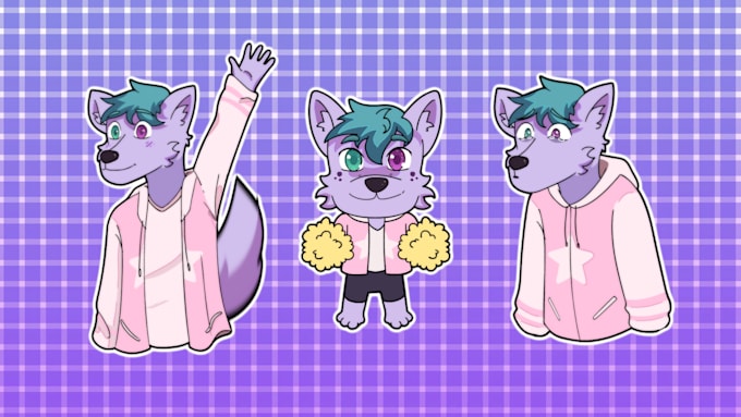 Make an animated furry sticker for you by Casgabriel | Fiverr