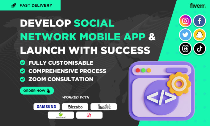 Develop mobile app social network ios android swift kotlin flutter by ...
