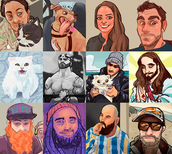 Draw your selfie or portrait by Sloppypencil | Fiverr