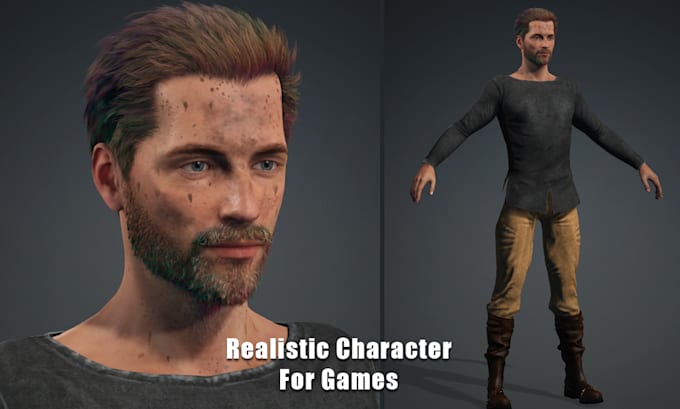 Create a 3d character for either games or animation by Jks_game_art ...