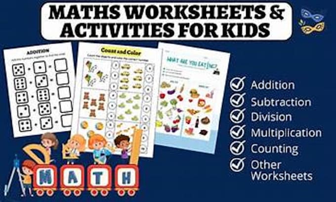 Make math worksheets for kids by Haseeb_ahmed786 | Fiverr