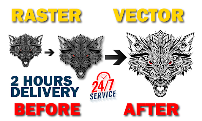 Recreate, redraw,, raster to vector, vector tracing, vector logo, in 2 hours by Sz_expert | Fiverr