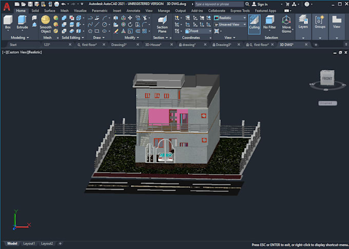 Draw architecture 2d plan, autocad drawings, autocad 3d by M_umer_12 ...