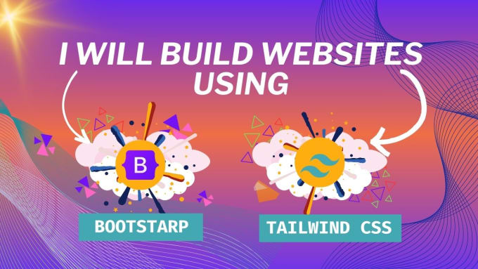 Develop professional and responsive websites using tailwind css or ...