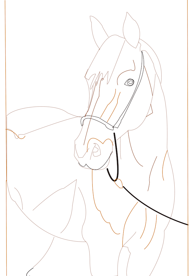 Create vector line art drawing illustration in my style by Manahil_art ...