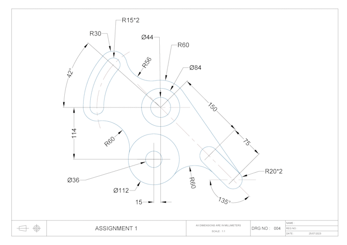 Draw 2d mechanical drawings and elevation views of drawings by Tutoring ...