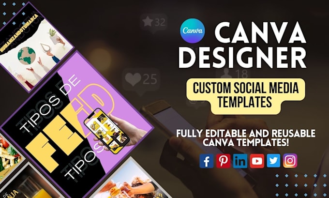 Design social media posts and canva templates by Jessdperez | Fiverr