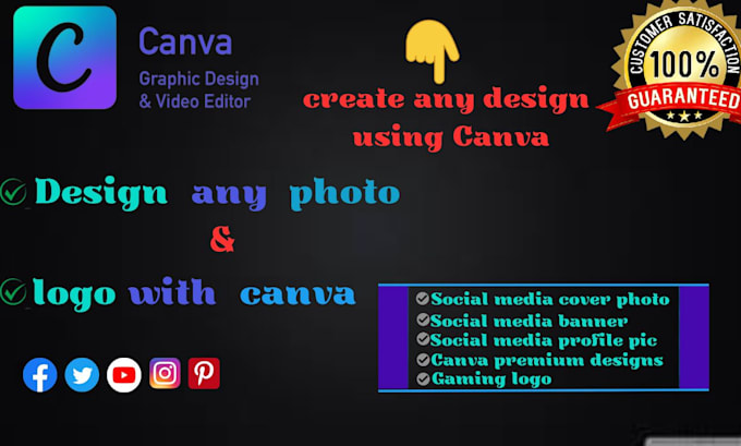 Create any design, cv, banner, or gaming logo using canva by ...