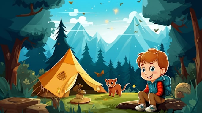Create illustration for children activity book, kids animation by ...