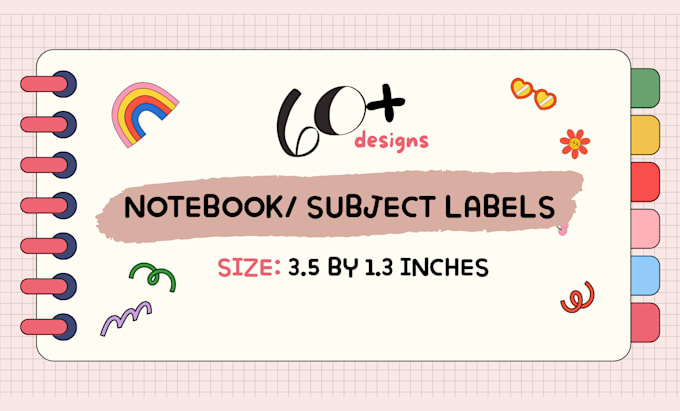 Do creative notebook or subject labels for kids by Hannahstacey444 | Fiverr