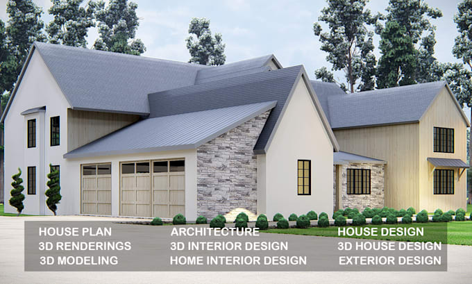 Create exterior house plans,3d modeling home design, interior 3d ...