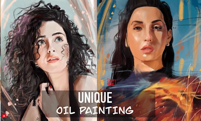Draw unique oil painting portrait by Chocoboythilan | Fiverr