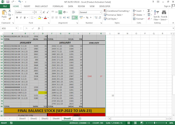 Do different excel sheets by Kuldeepdabwal | Fiverr