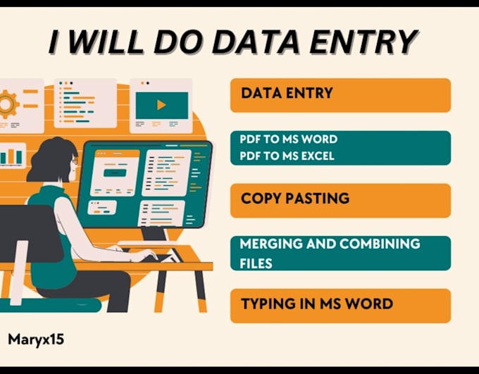 Do data entry,copy paste,pdf to excel word conversion or vice versa by Maryx15 | Fiverr