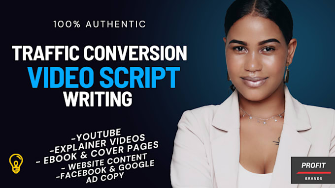 Do an authentic traffic conversion script writing for your business by Profit_brands | Fiverr