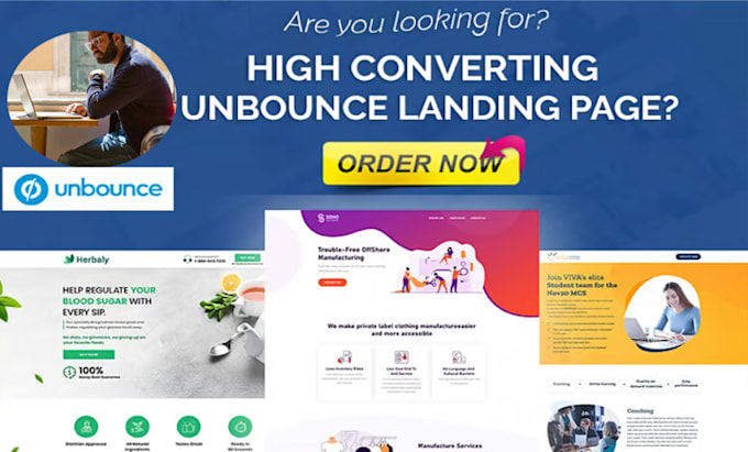 Create a high converting unbounce landing page by Anniedsignx | Fiverr