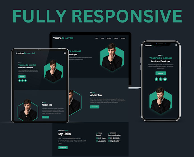 Get you a professional portfolio website design showcase your talent by Yassine_semlali | Fiverr