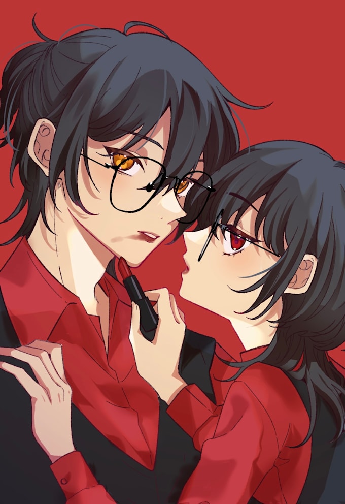 Draw Your Oc Fanart In Pretty Anime Style Illustration By Mizukin