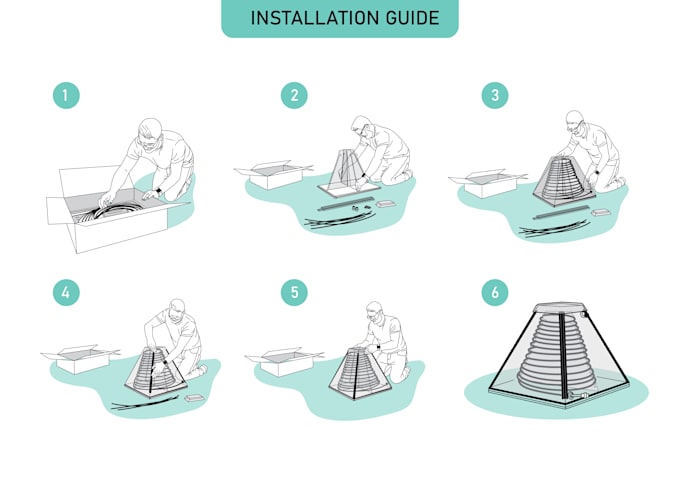 Draw instruction manual step by step guide for your product by ...