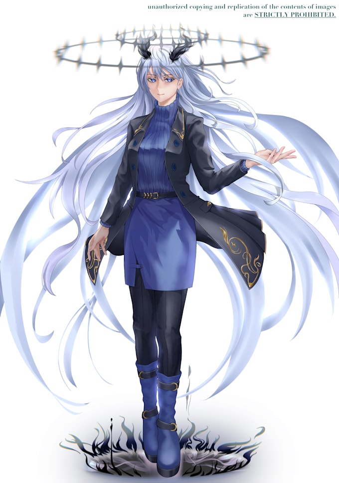 Draw anime portrait, fantasy, fanart, character design, oc by ...