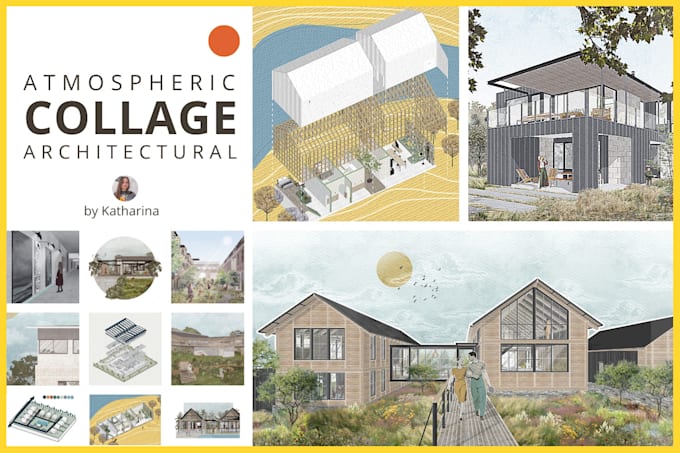 Ilustración, renderizado y visualización de collage arquitectónico