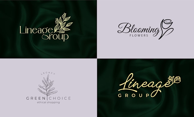 Design a custom botanical logo with flowers, leaves, and vines by ...