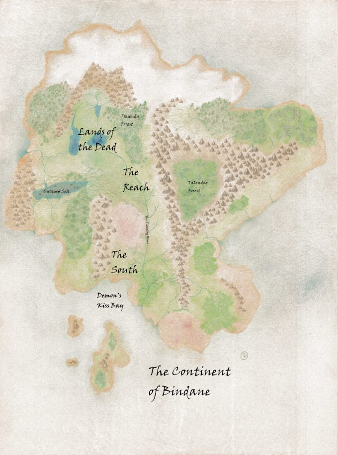 Hand draw an original world map for your fictional world by Mirandasue ...
