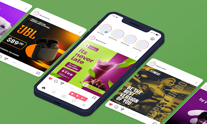 Create attractive instagram post design for you by Rizalwicaksono | Fiverr