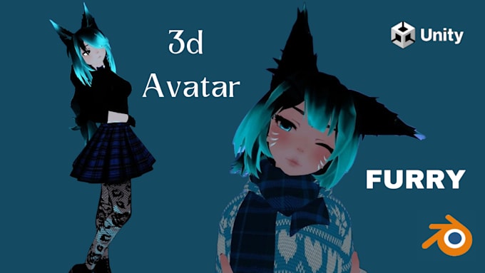 Model custom 3d vrchat avatar, vr chat, vtuber, furry avatar, vrc avatar, nsfw by Mayomalik5 ...