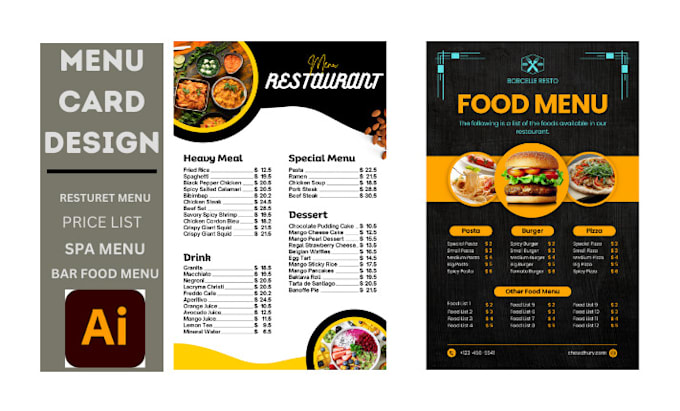 Design modern restaurant food menu card and logo in 10 hours by Saidur ...