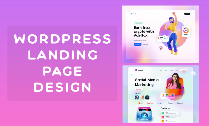 Wordpress landing page design using elementor or elementor pro by Sacademy25 | Fiverr