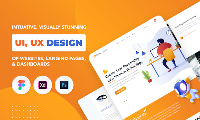 Design website mockup, landing page ui, website dashboard in figma by ...