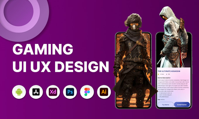 Do game ui ux, gui, hud for mobile and website on figma etc by Thinkbuz ...