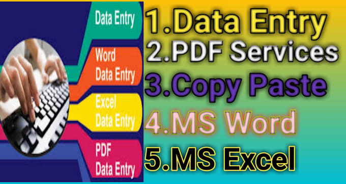 Do accurate data entry, copy paste,ms office, pdf serves, ms excel by ... Do accurate data entry, copy paste,ms office, pdf serves, ms excel by ...