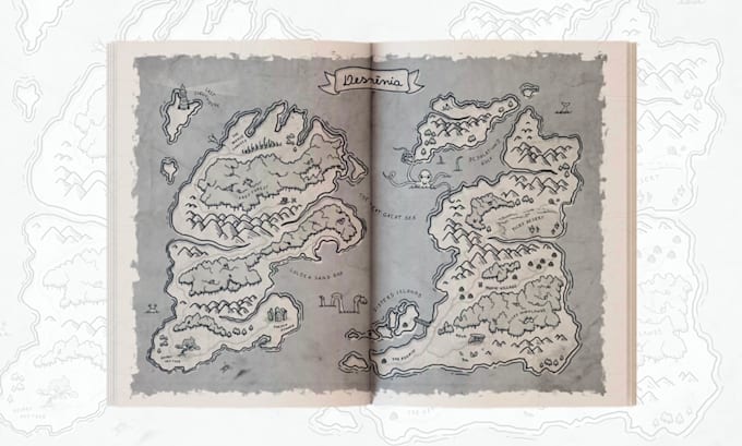 Do a fantasy map illustration for your childrens book by Laymds | Fiverr