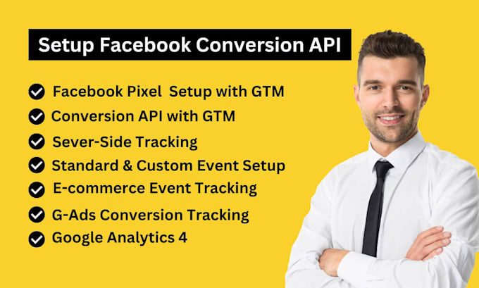 Setup facebook pixel conversion api with server side tracking with gtm, ga4 by Abuyousuf_adspr ...