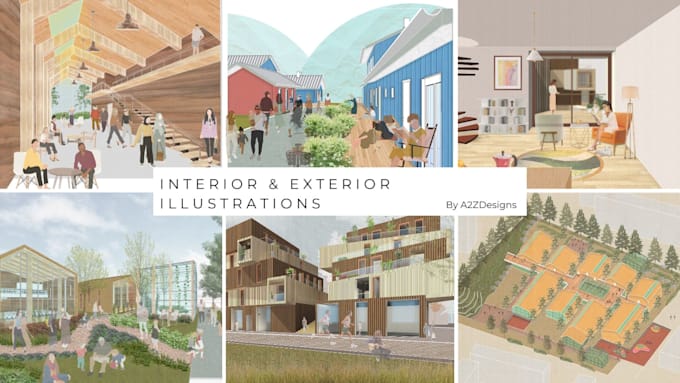 Create your architectural collage style visualizations by Atwozdesigns ...