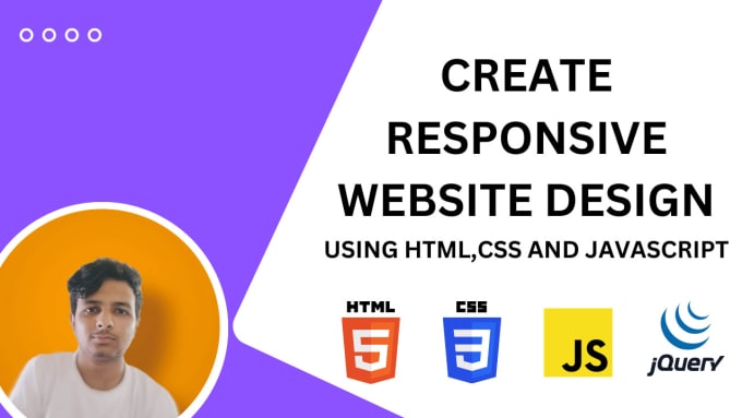 Create A Responsive Website Design With Html Css And Js By Vanshpsingh Fiverr