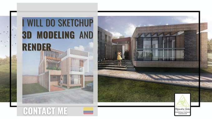 3d architectural modeling and rendering in sketchup by Aleja_sal_kas | Fiverr