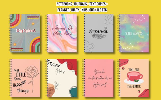 Design amazing custom vector kdp, journal, diary, planner covers by ...