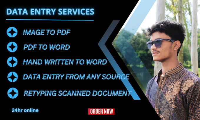 Do data entry, copy pest, retyping, any file converting by Kskabbo | Fiverr