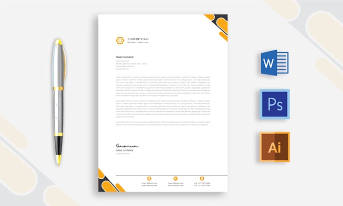 Do letterhead design in editable ms word format by Bddesignerteam | Fiverr
