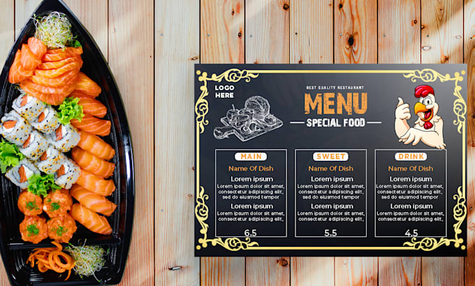 Eye catching food menu and restaurant menu design in 7 hours by ...