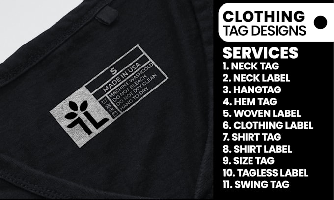 Design luxury clothing tags, shirt tags, hang tags, neck tags, or label ...